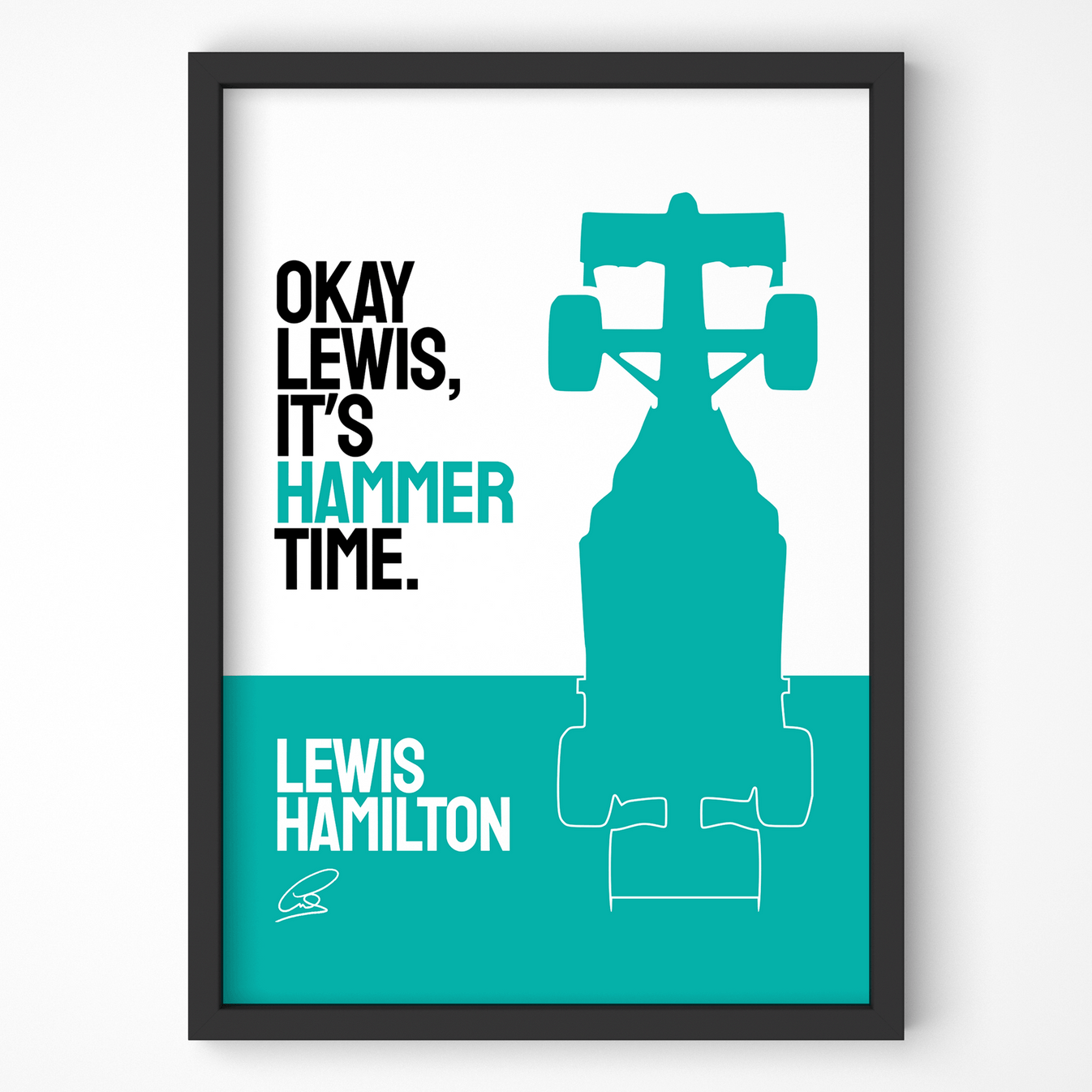 Lewis Hamilton - Hammer time poster – 3D Radionica